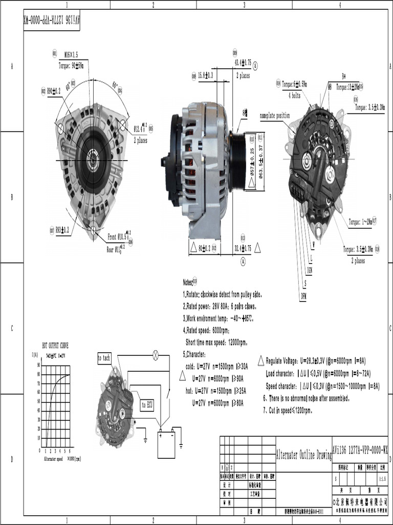 Ficha Tecnica Alternador | PDF