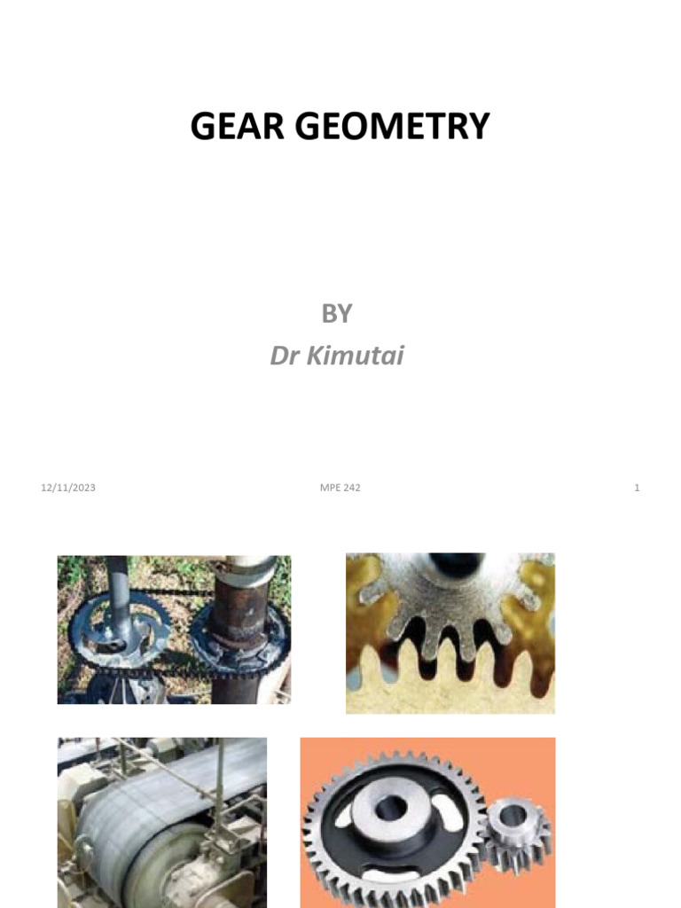 CHAPTER 1A-GEARS PPT 2023 | PDF