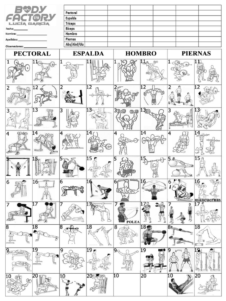 Planilla Gym | PDF
