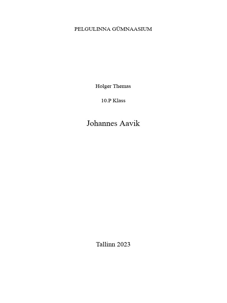 Johannes Aavik | PDF