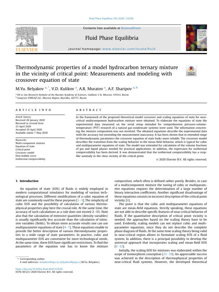 Thermodynamic properties of a model hydrocarbon ternary mixture in the ...
