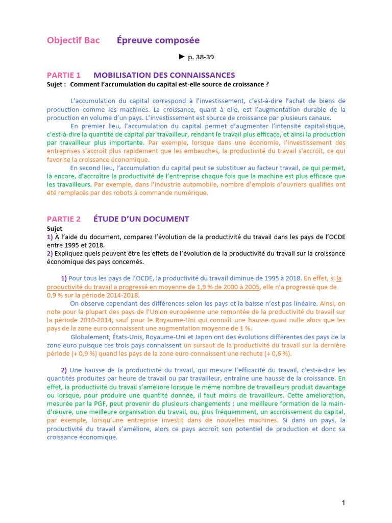 Guide Méthodo Ec Ses | PDF | Affaires