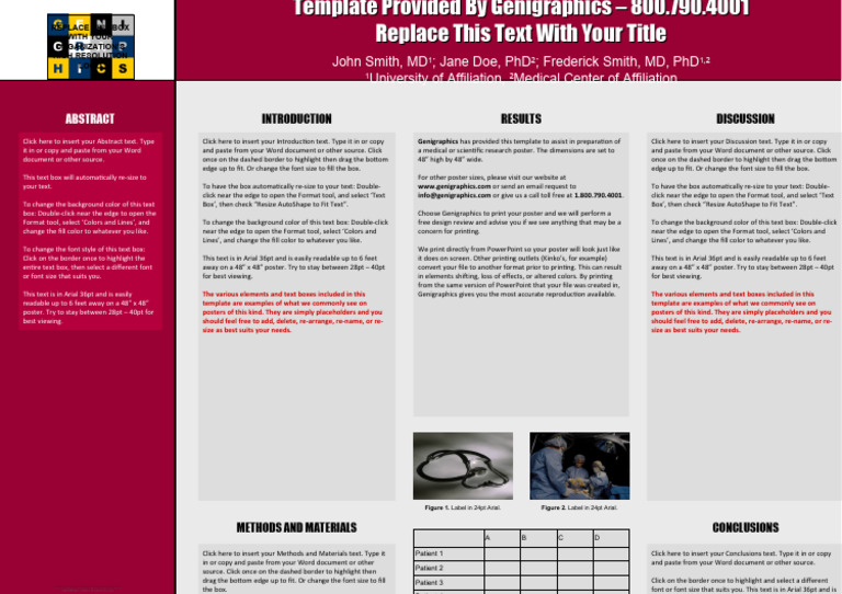 Genigraphics Poster Template 48x48C | PDF | Arial | Double Click