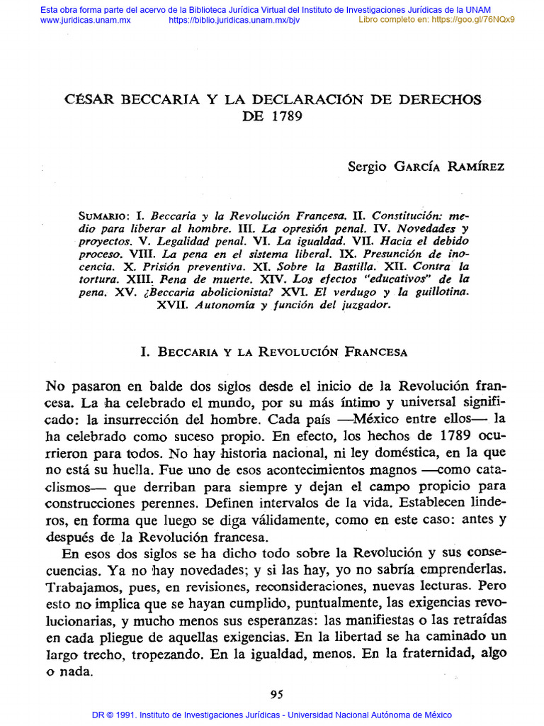 Cesar Beccaria y La Declaracion de Derechos de 1789 | PDF | Viajes y turismo