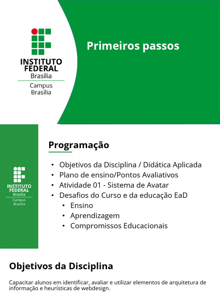 Aula Inicial CPI2 | PDF | Aprendizado | Designer de Web