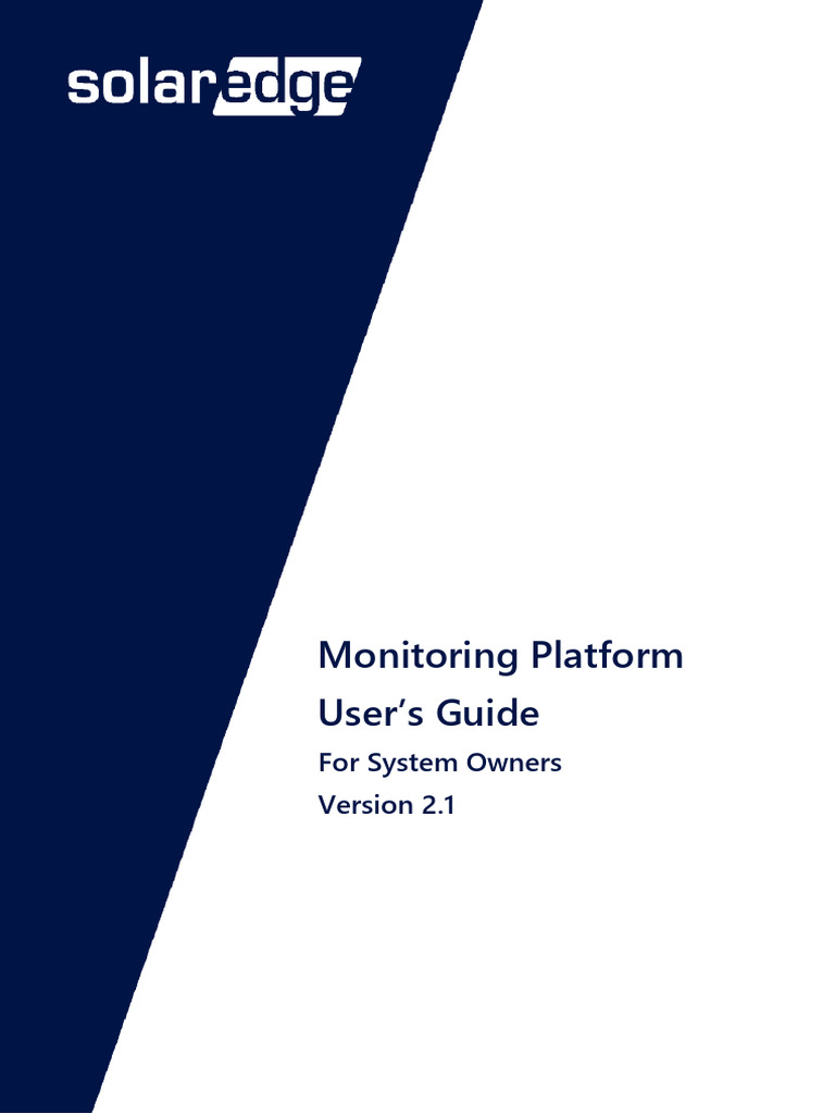 Solaredge Monitoring Portal User Guide | PDF