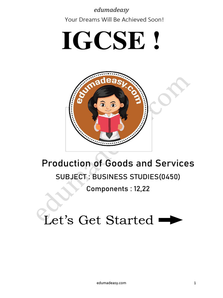 Ch-15 Production of Goods and Services | PDF