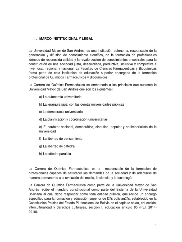 PLAN DE ESTUDIOS QMF | PDF | Farmacéutico | Plan de estudios