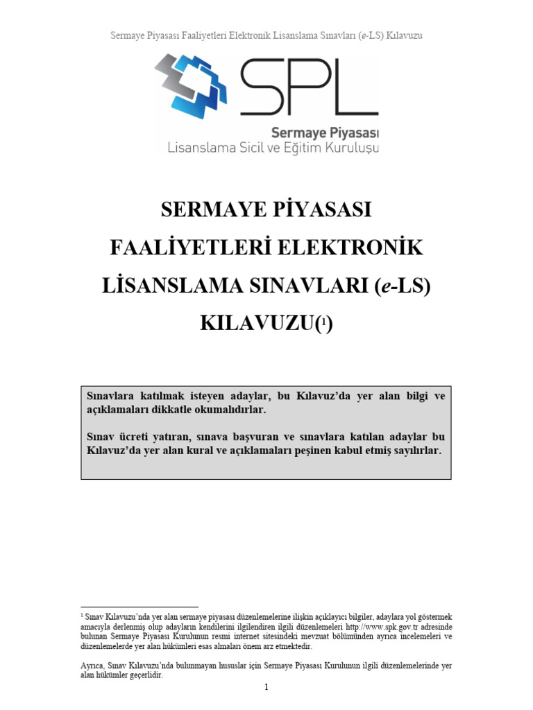 SPL Sınav Bilgi | PDF