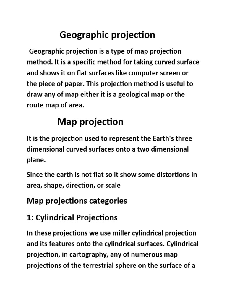 Geographic Projection Sir Wahid Abbass | PDF | Map | Geophysics