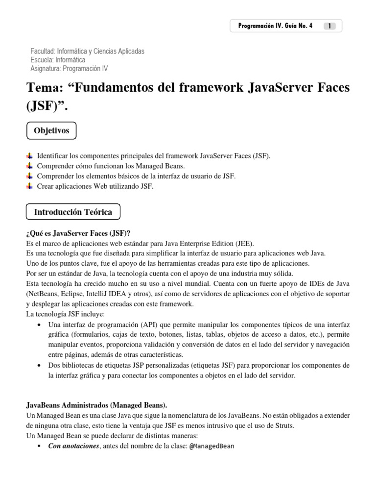 Guía No 4 Programación Iv Descargar Gratis Pdf Java Lenguaje De