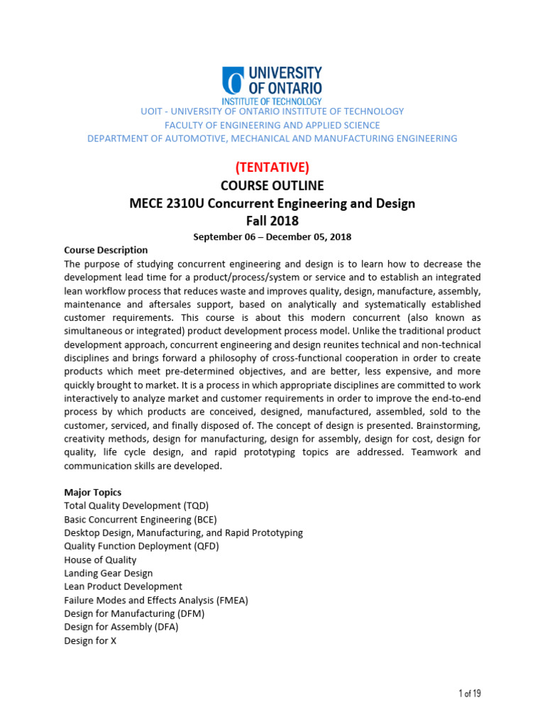 Concurrent Engineering Design Syllabus | PDF | Engineering | Computer Aided Design