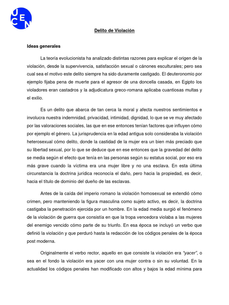 6) Delito de Violacion | PDF | Política | Derecho