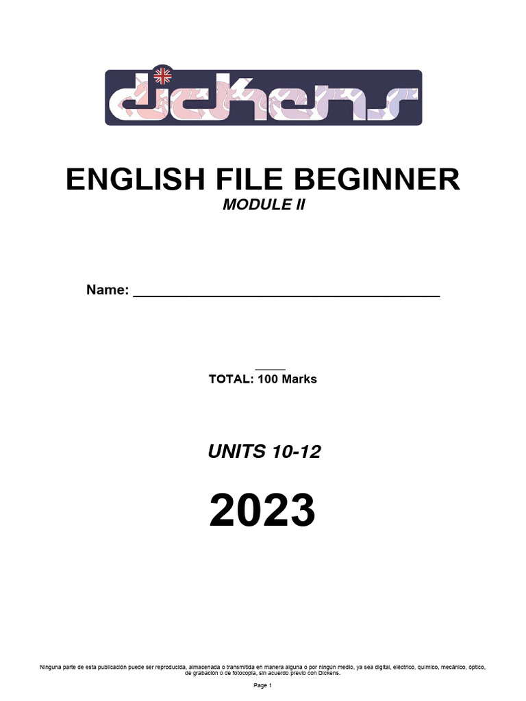 Module 2 - EF Beginner - (Units 10-12) - 2023 | PDF