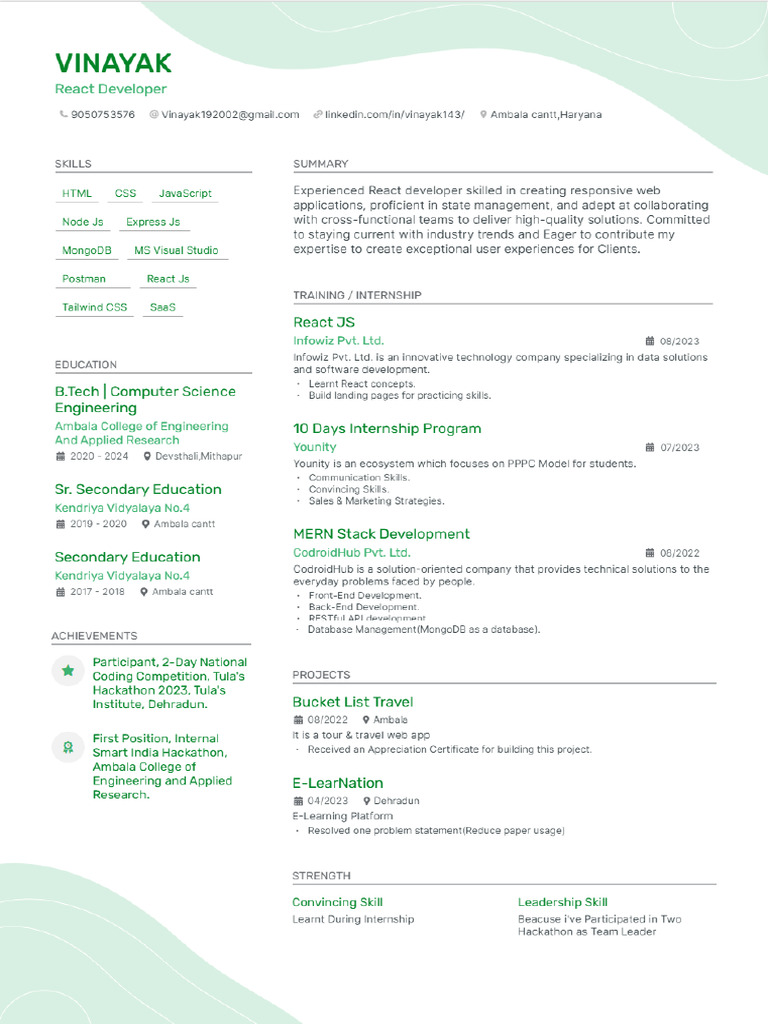 Vinay Ak Resume | PDF