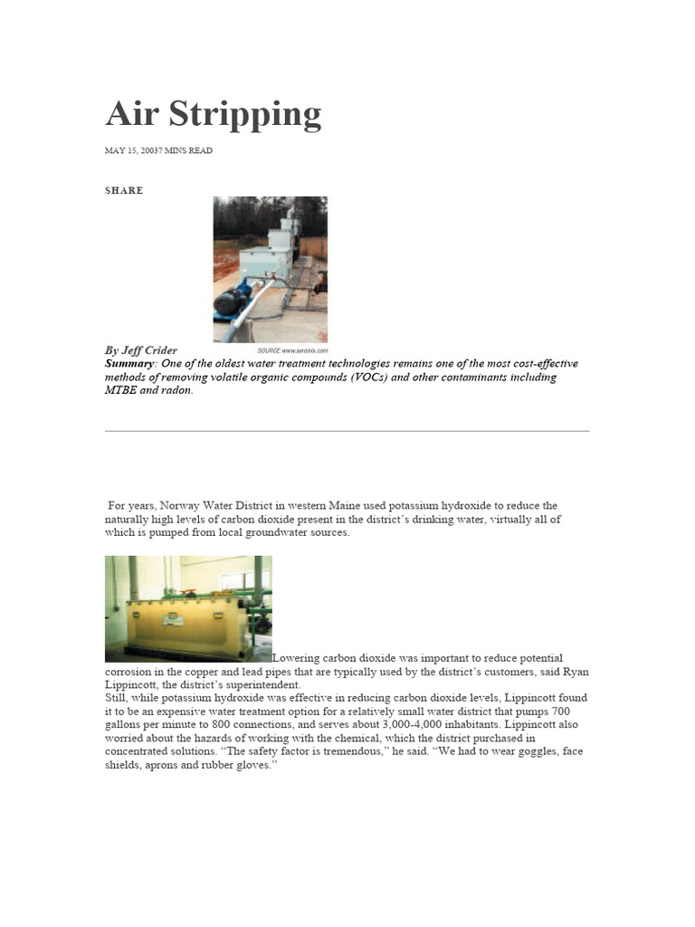 Air Stripping | PDF