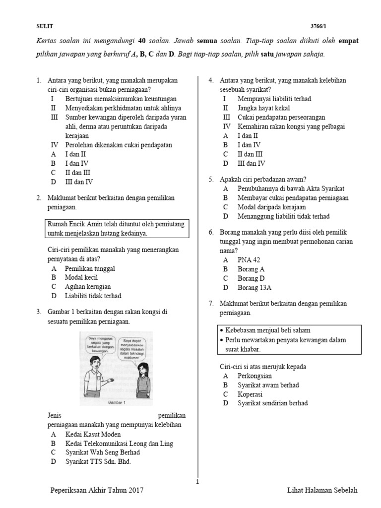 Kertas 1 Pat PRN T4 | PDF