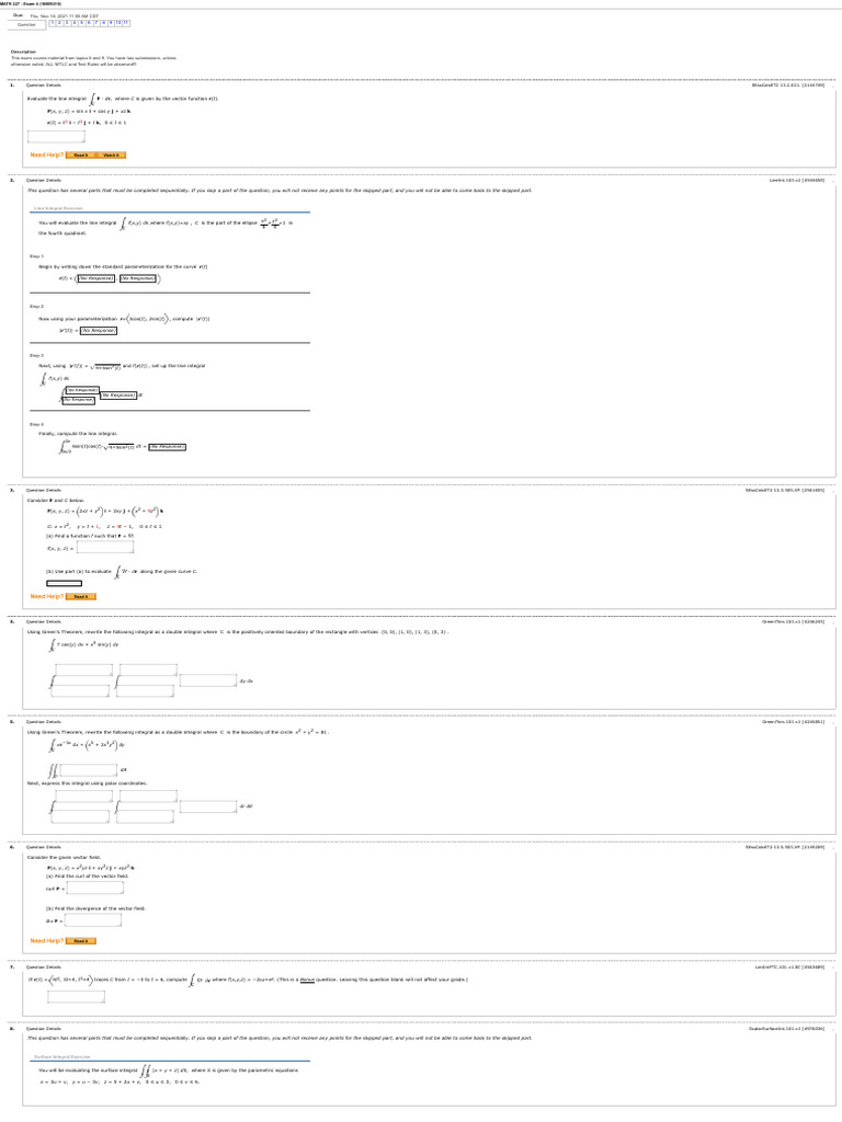 Test 4 | PDF | Integral | Rotation