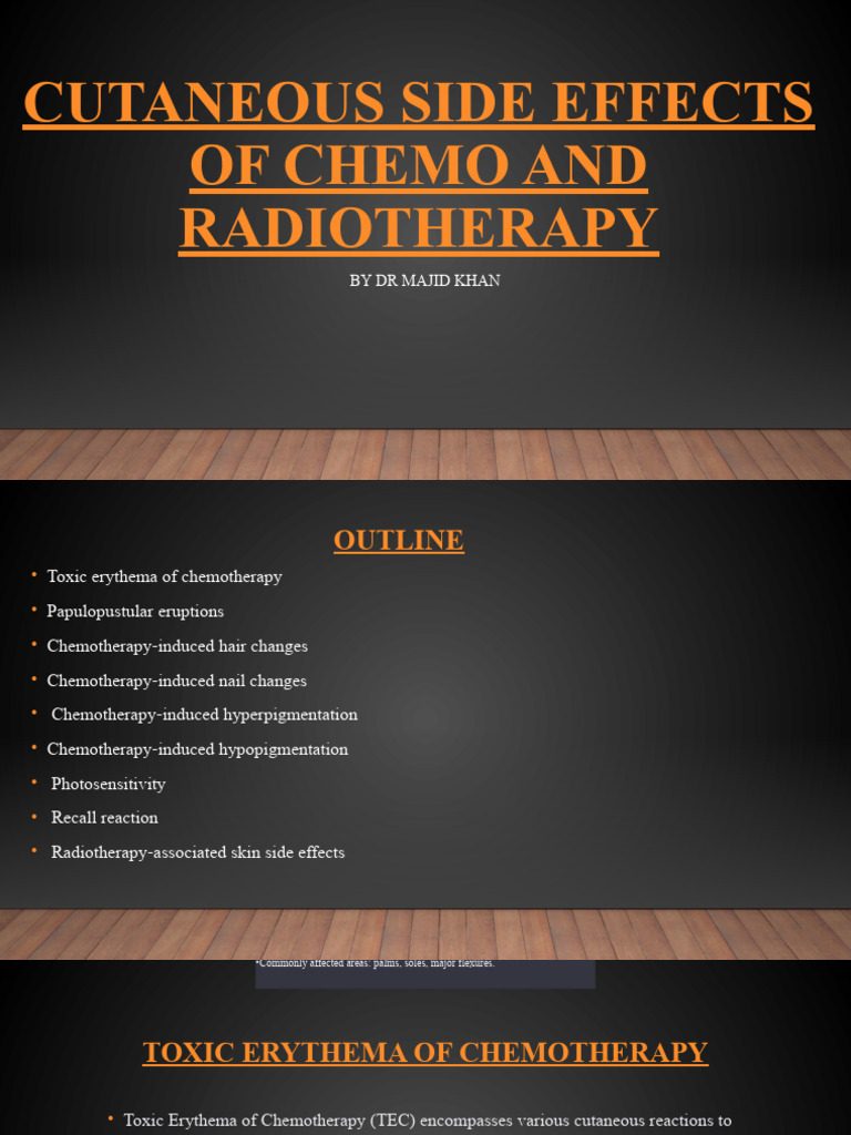 Cutaneous Reactions To Chemo and Radiotherapy | PDF | Chemotherapy ...