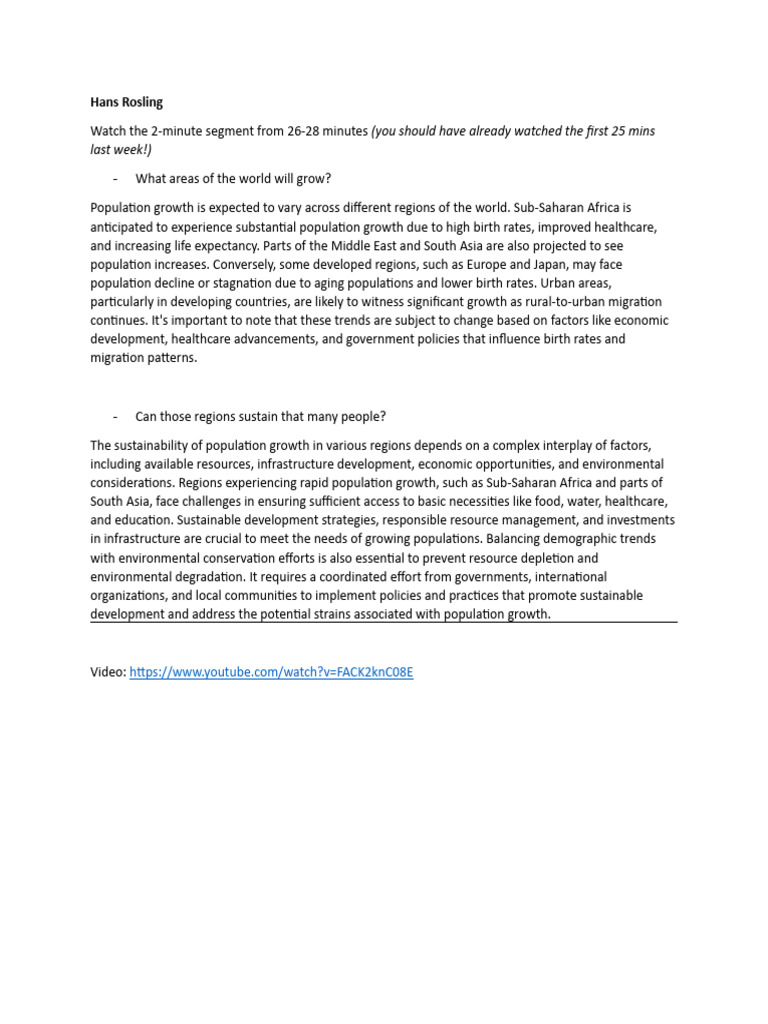 Unit 3 - CGW4U - Migration Notes | PDF | Sustainability | Human ...