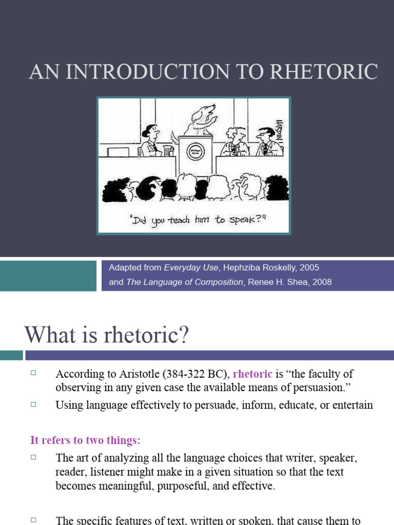 An Introduction To Rhetoric | PDF