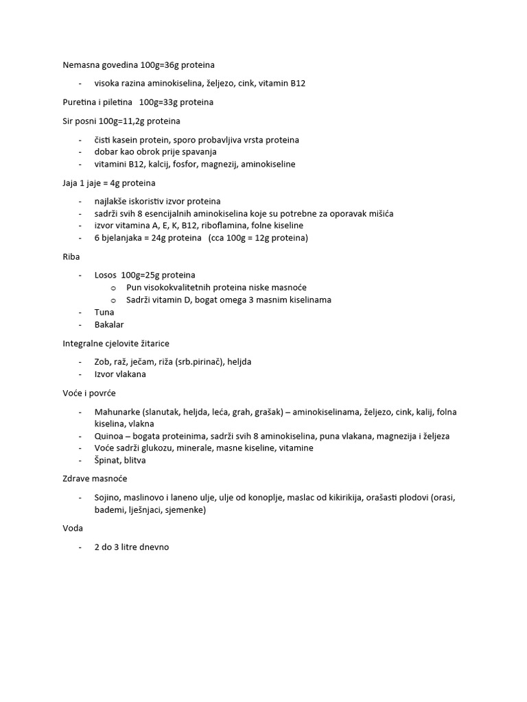 Osnovno o Namirnicama | PDF
