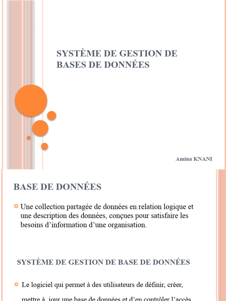 Introduction aux SGBD et SQL | PDF | SQL | Bases de données