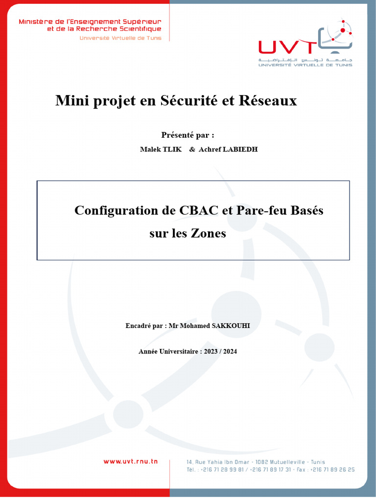 Rapport-Mini-Projet-Achref Labiedh & Malek TLIK | PDF | Pare-feu (informatique) | Sécurité