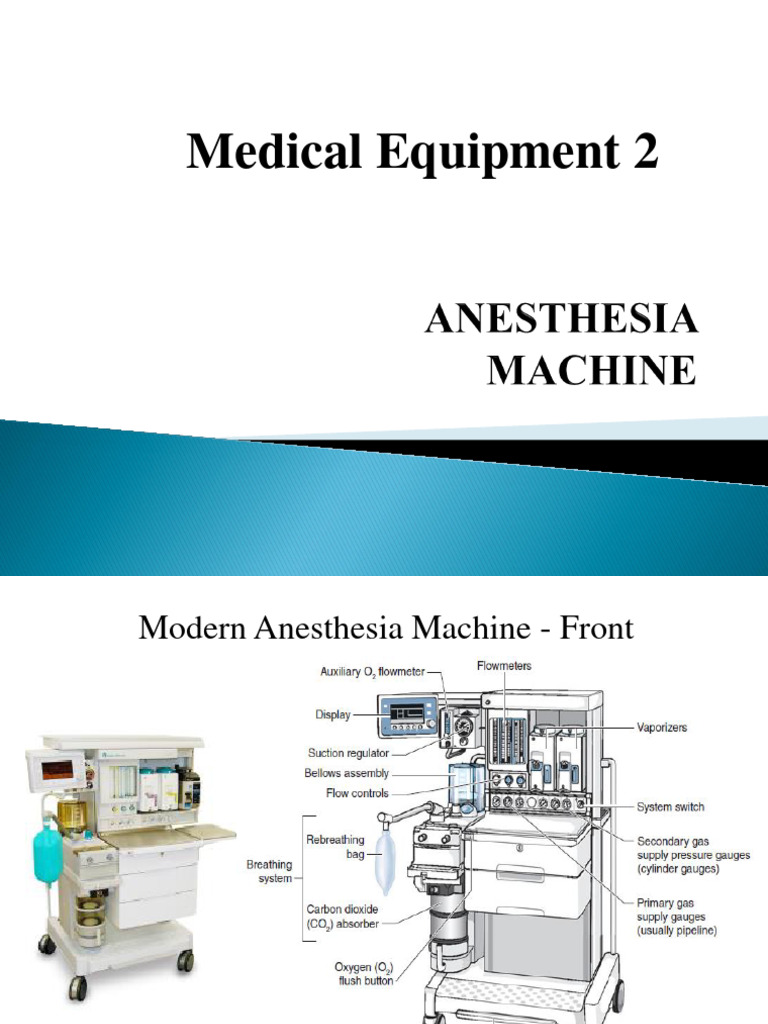 ANESTHESIA MACHINE Lec 2 | PDF