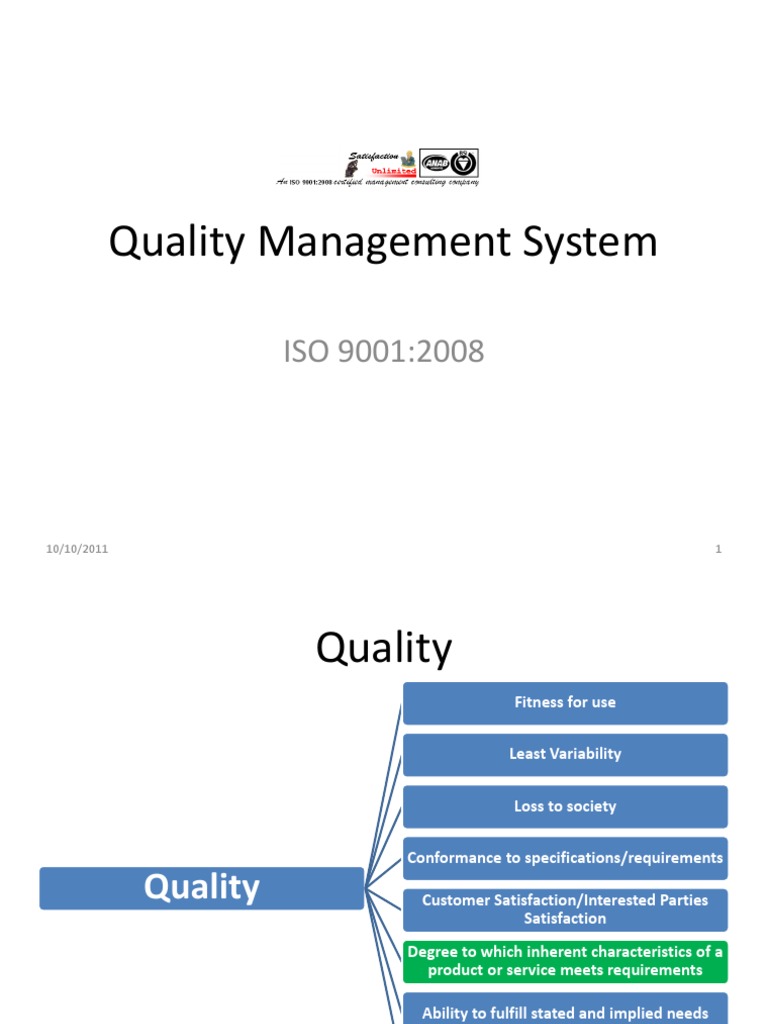 Quality Management System Overview | PDF | Quality Management | Quality ...