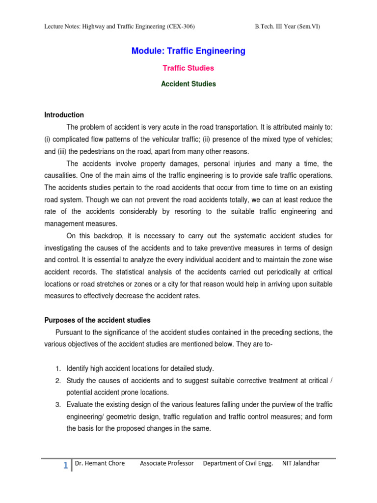 Accident Studies | PDF | Traffic Collision | Traffic