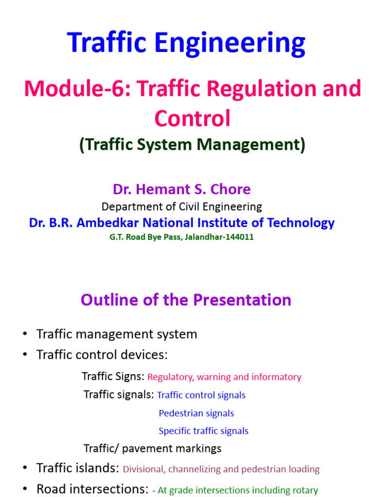 Traffic Regulation Control | PDF | Traffic | Intersection (Road)