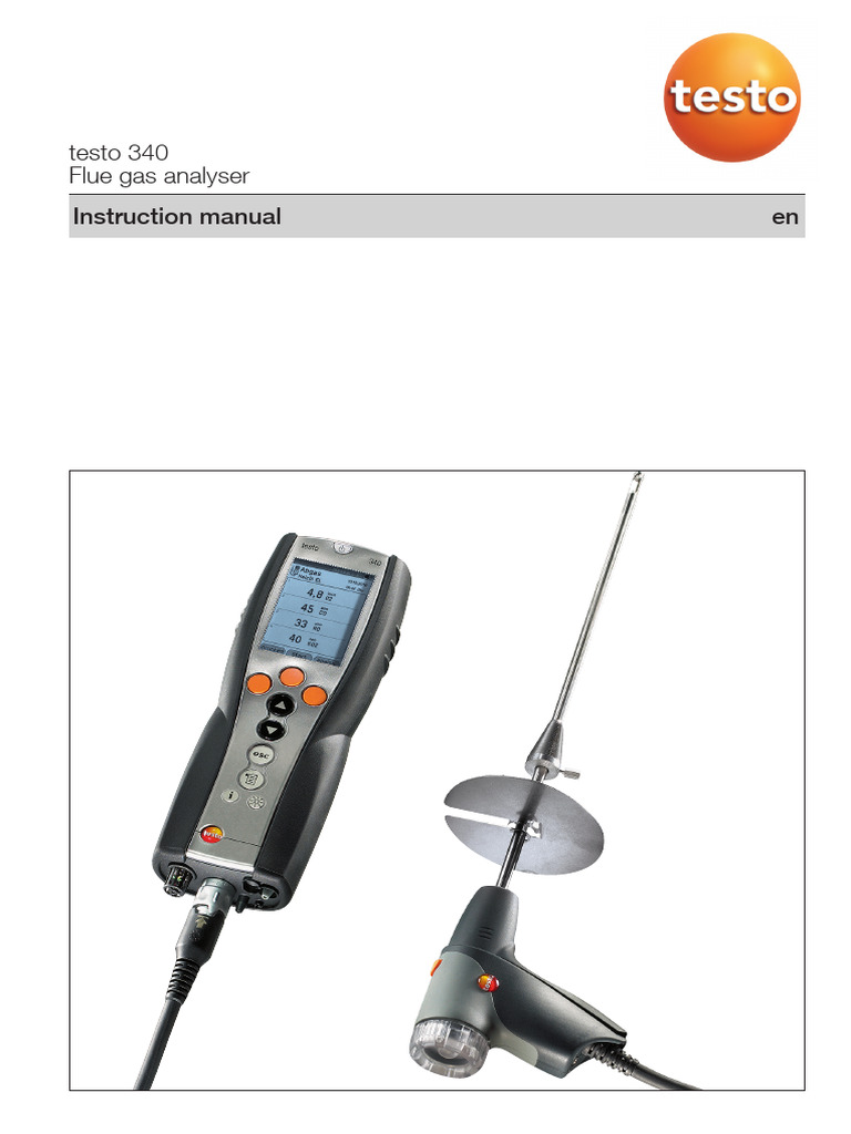 Testo 340 Instructio | PDF | Rechargeable Battery | Battery Charger