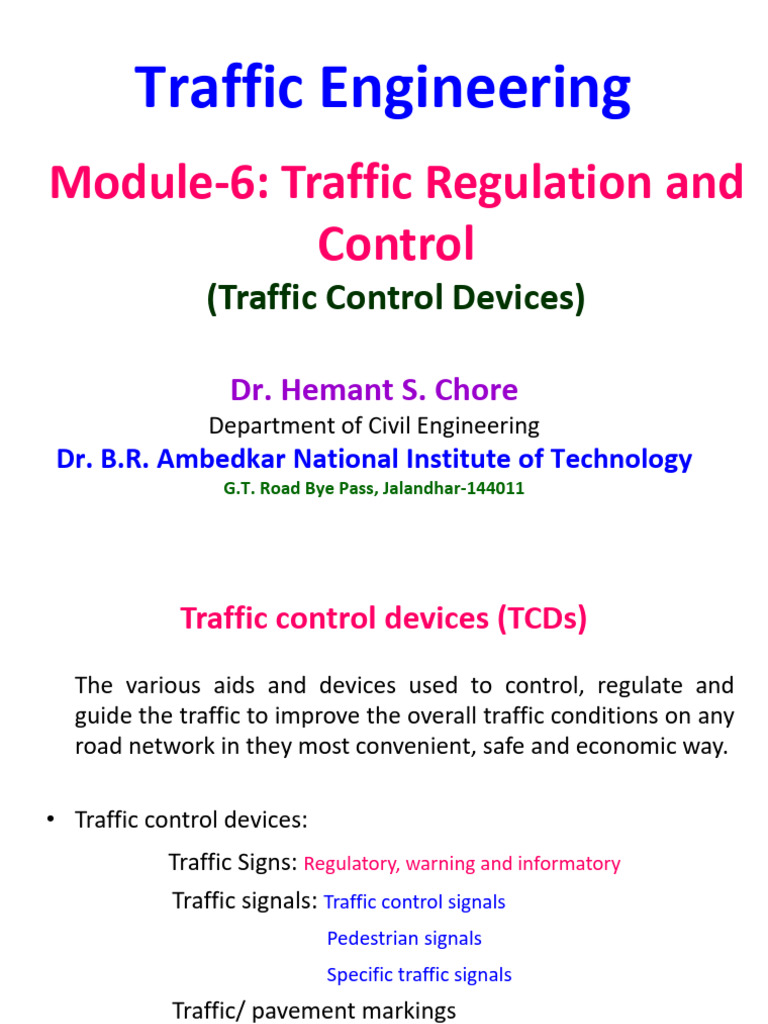 Traffic Control Devices | PDF | Traffic | Traffic Light