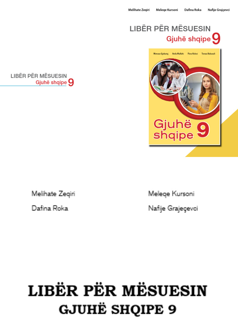 LM Gjuha Shqipe 9 | PDF