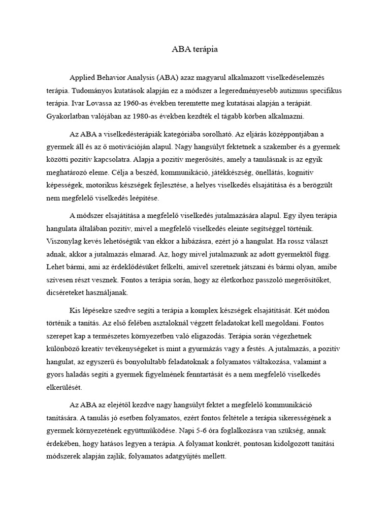 ABA Terápia | PDF