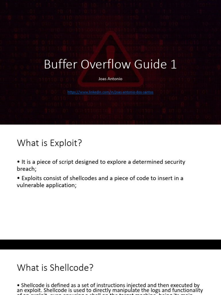 Buffer Overflow Guide 1 | PDF