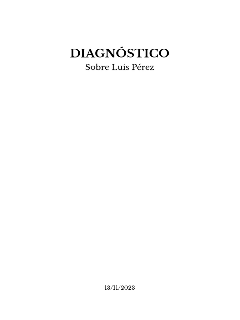 Diagnóstico LuisPérezdoc | PDF | Planificación | Escritores