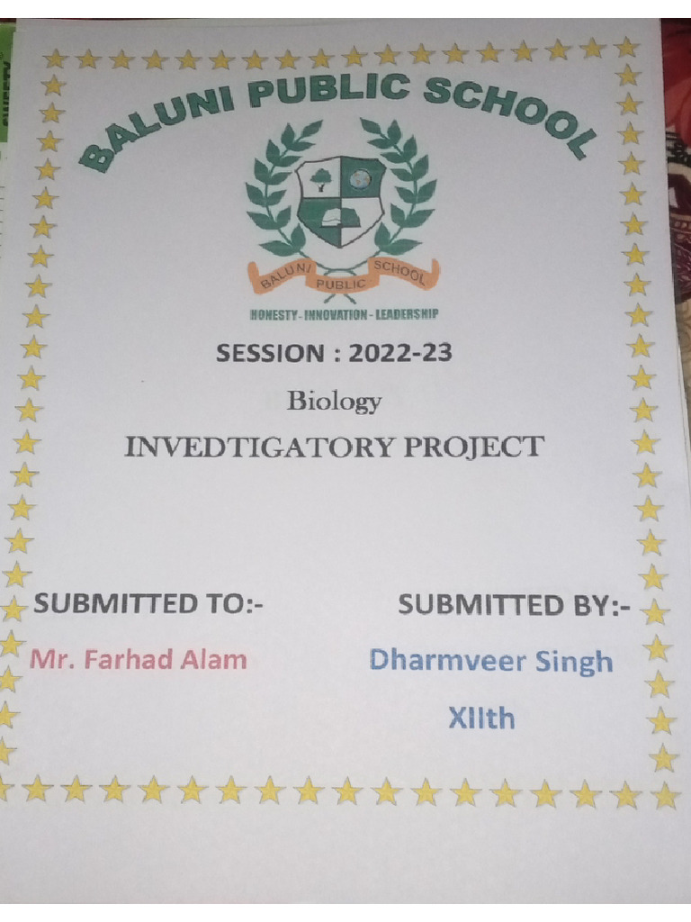 Investegatory Project File | PDF