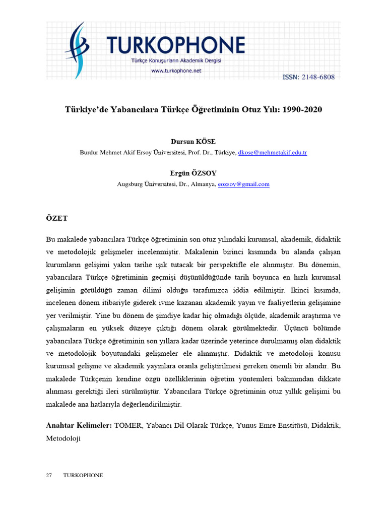 T - Rkiye - de Yabanc - Lara T - RK - e - Retiminin Otuz Y - L - 1990-2020 (#796847) - 1297771 | PDF