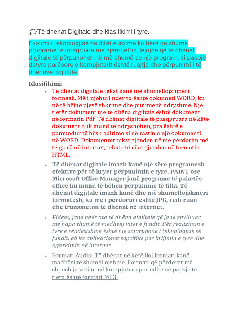 Te Dhenat Digjitale | PDF