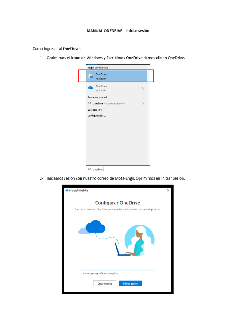 MANUAL ONEDRIVE Vrntas Yserv | PDF