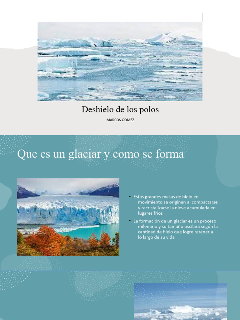 Deshielo de Los Polos | PDF | glaciar | Cambio climático