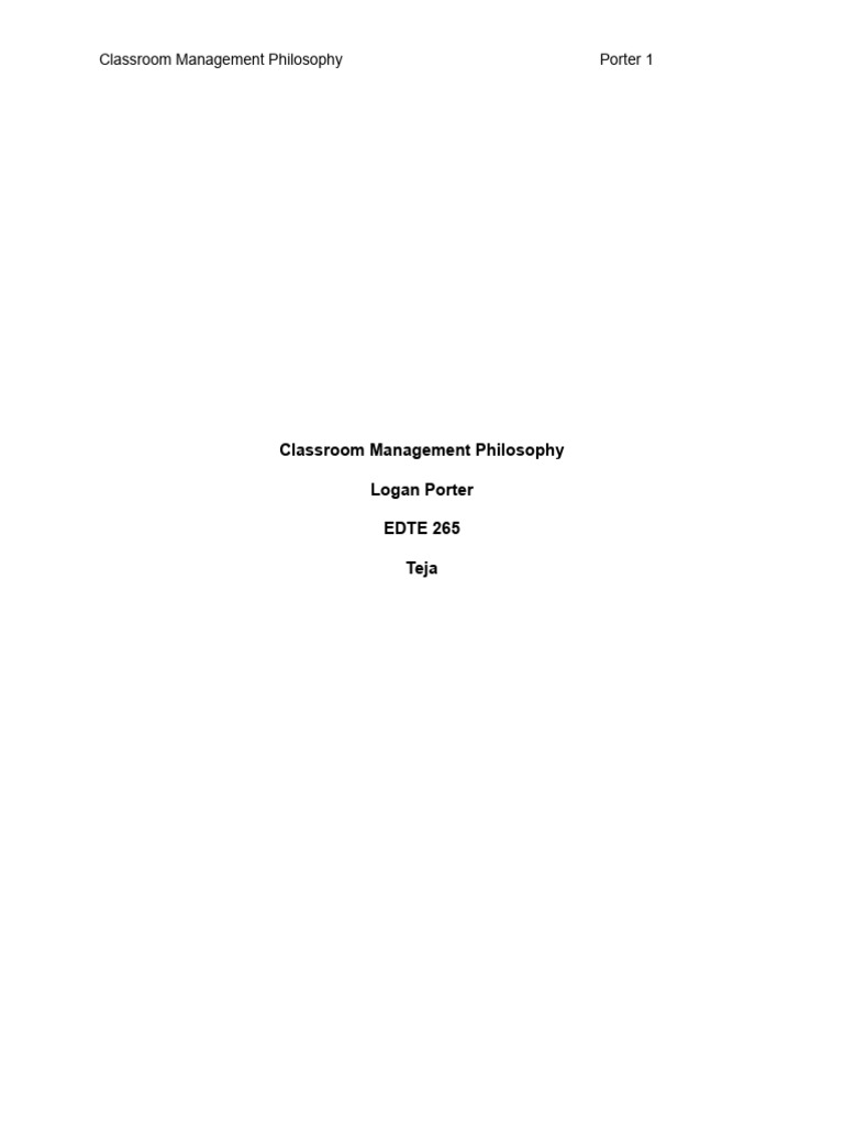 Edte Classroom Management | PDF | Classroom Management | Classroom