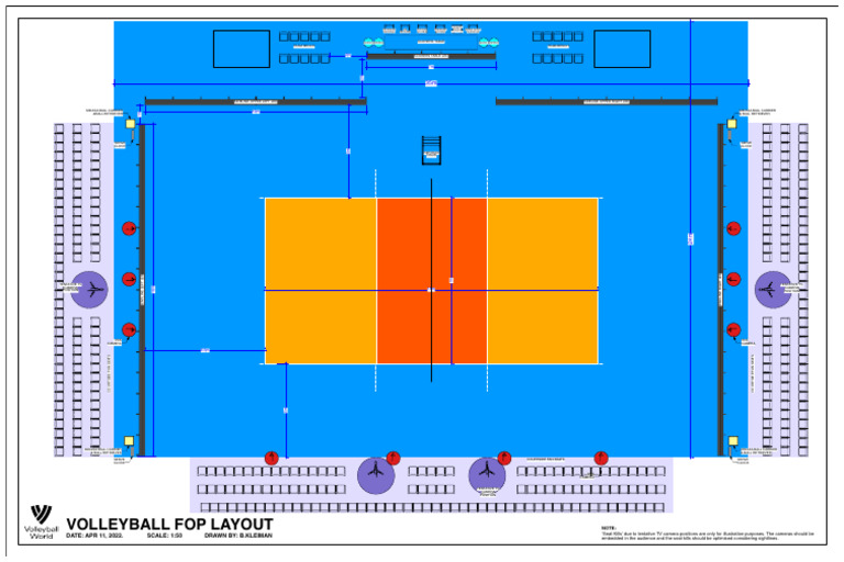 Volleyball Field of Play Layout | PDF
