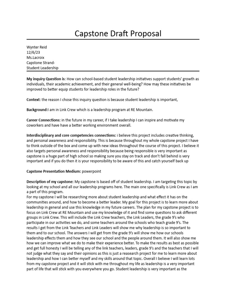 Draft Proposal | PDF