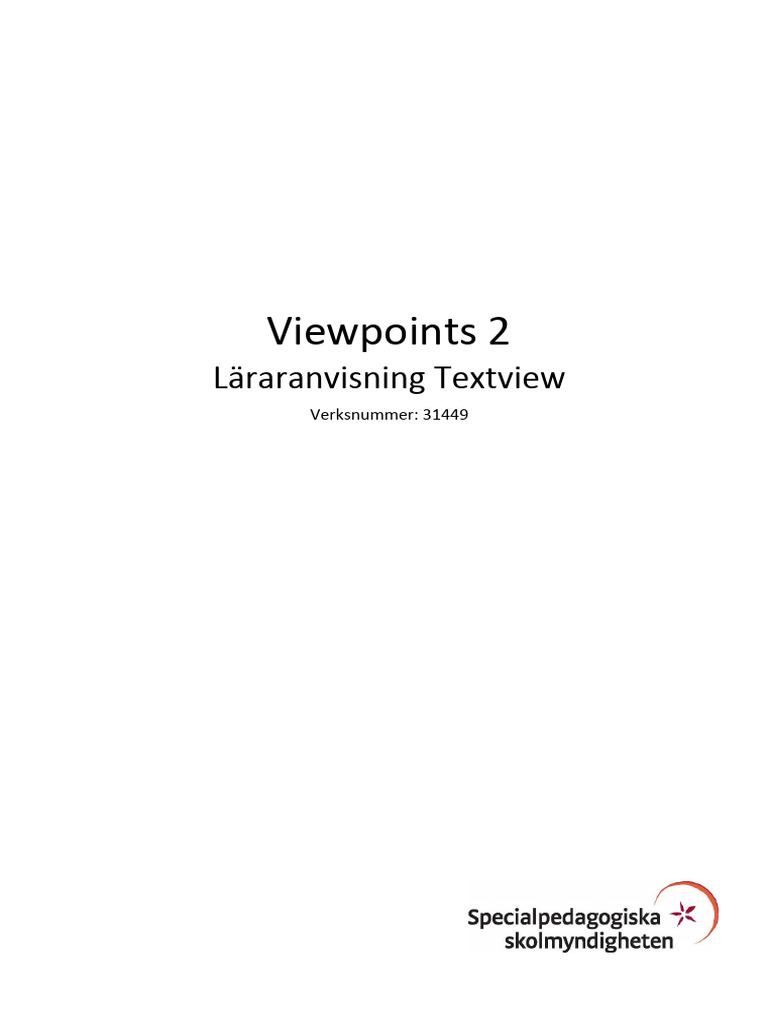 Lararanvisning Textview Viewpoints 2 | PDF