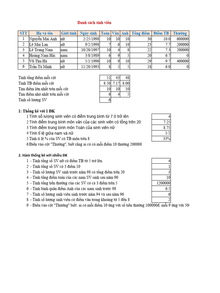 Bài tập 1 - VN | PDF