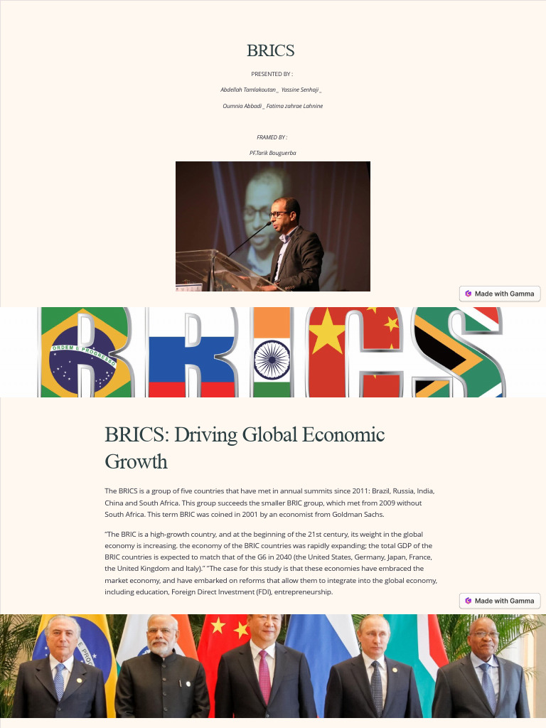 BRICS | PDF | Bric | Economic Growth
