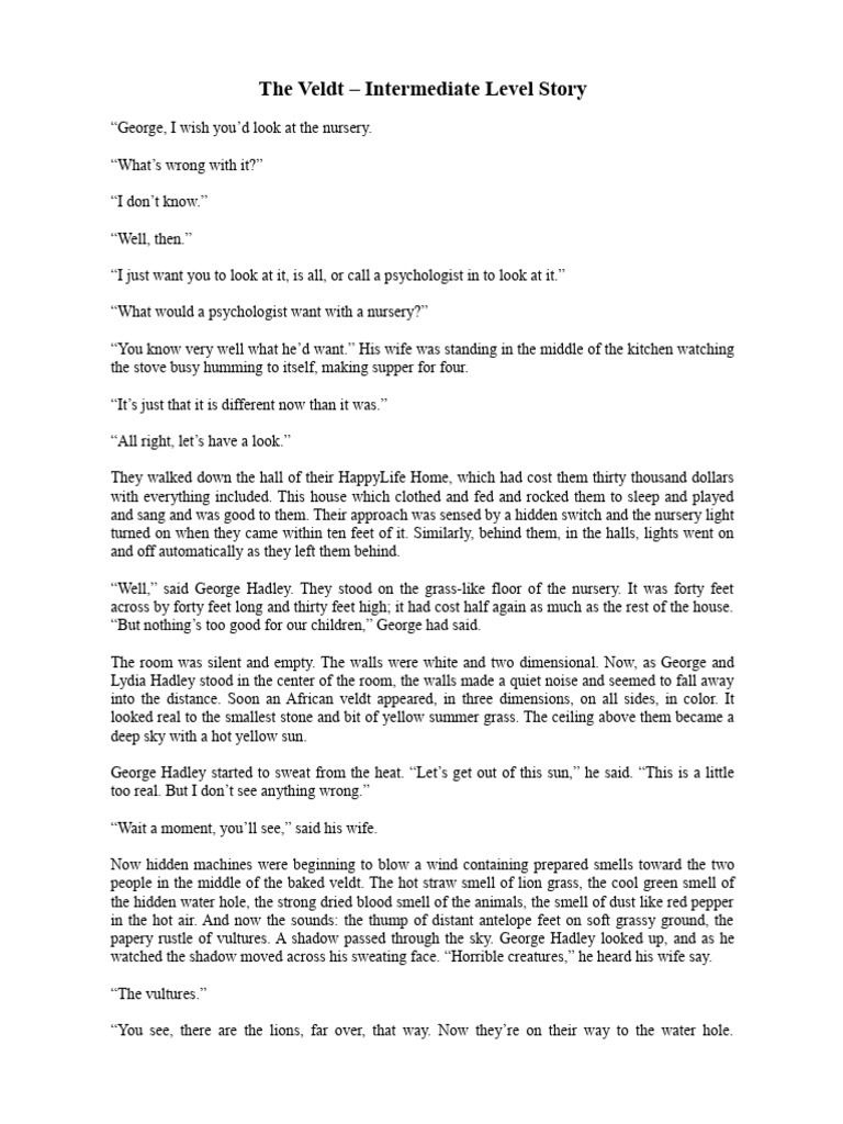 2016 - The Veldt | PDF